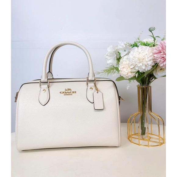 Coach | Bags | Coach Ch322 Rowan Satchel With Signature Canvas Detail ...